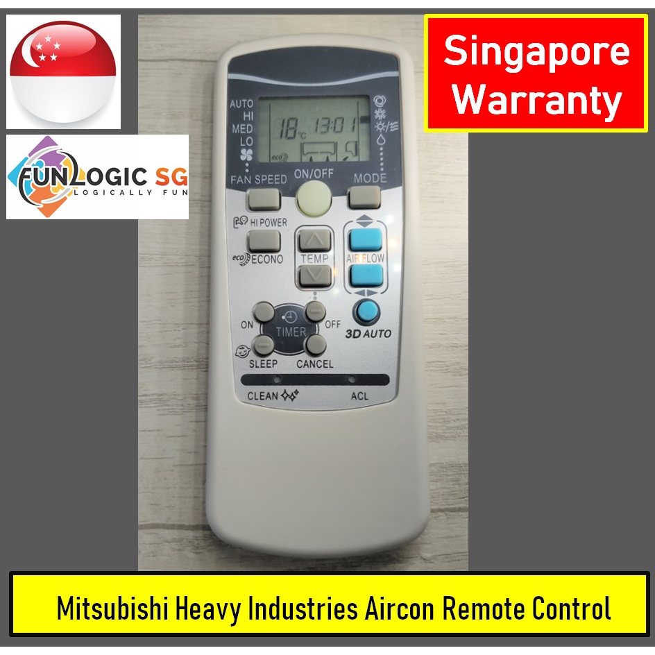 Mitsubishi Heavy Industries Aircon Remote Control RKX502A001 [Singapore ...