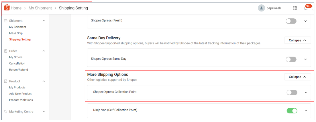 Shopee Xpress (SPX) Self-Collection Channel | Shopee SG Seller ...