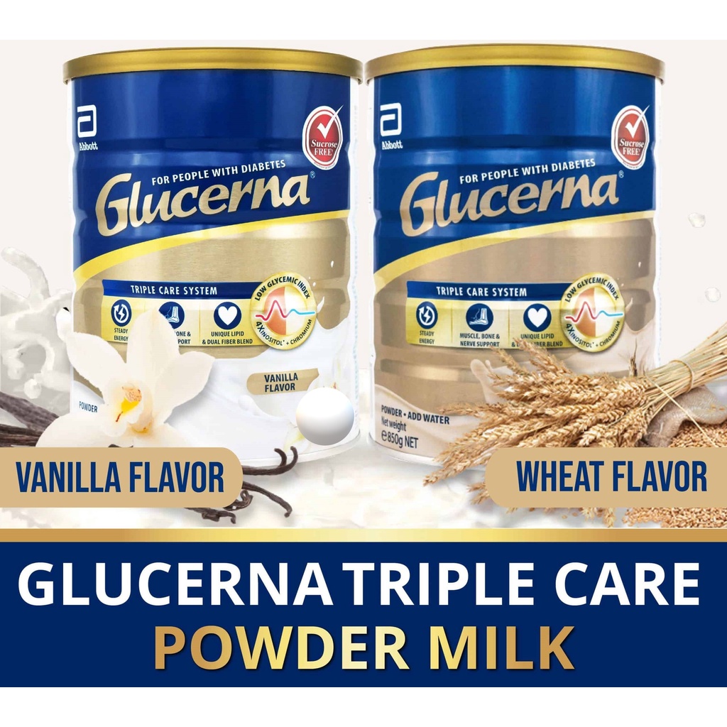 [NEW] Glucerna Triple Care Powder Vanilla/Wheat Flavour Milk Powder ...