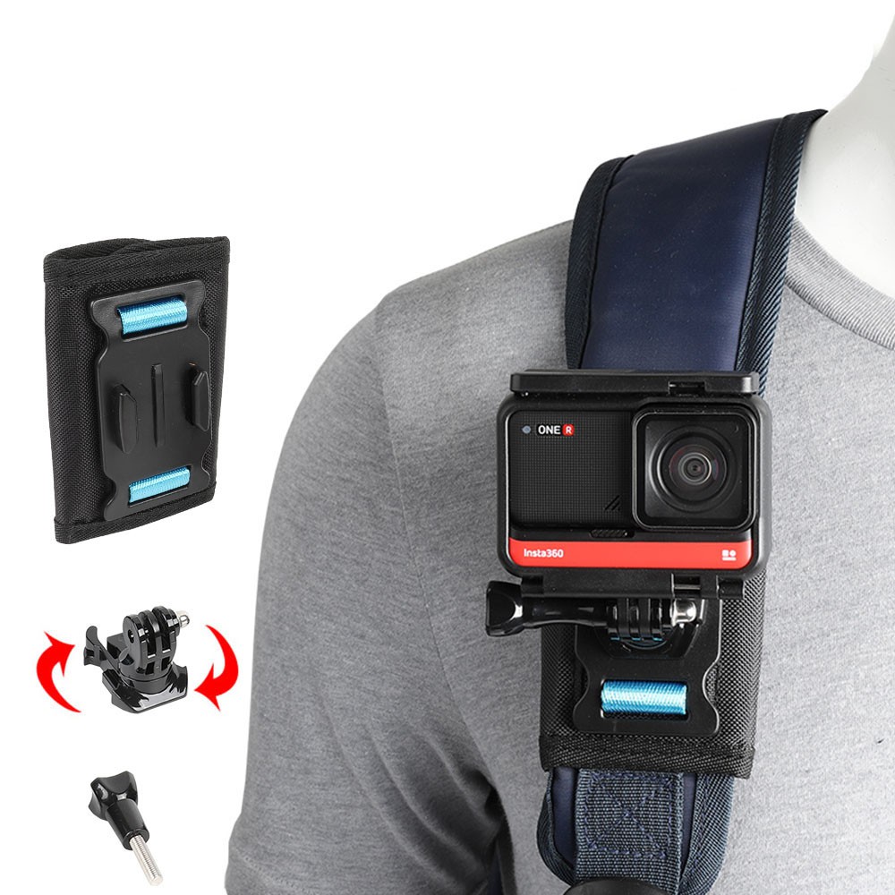 Backpack Clip Mount 360 Degree Rotary for GoPro Hero 9 8 7 6 5 Balck ...