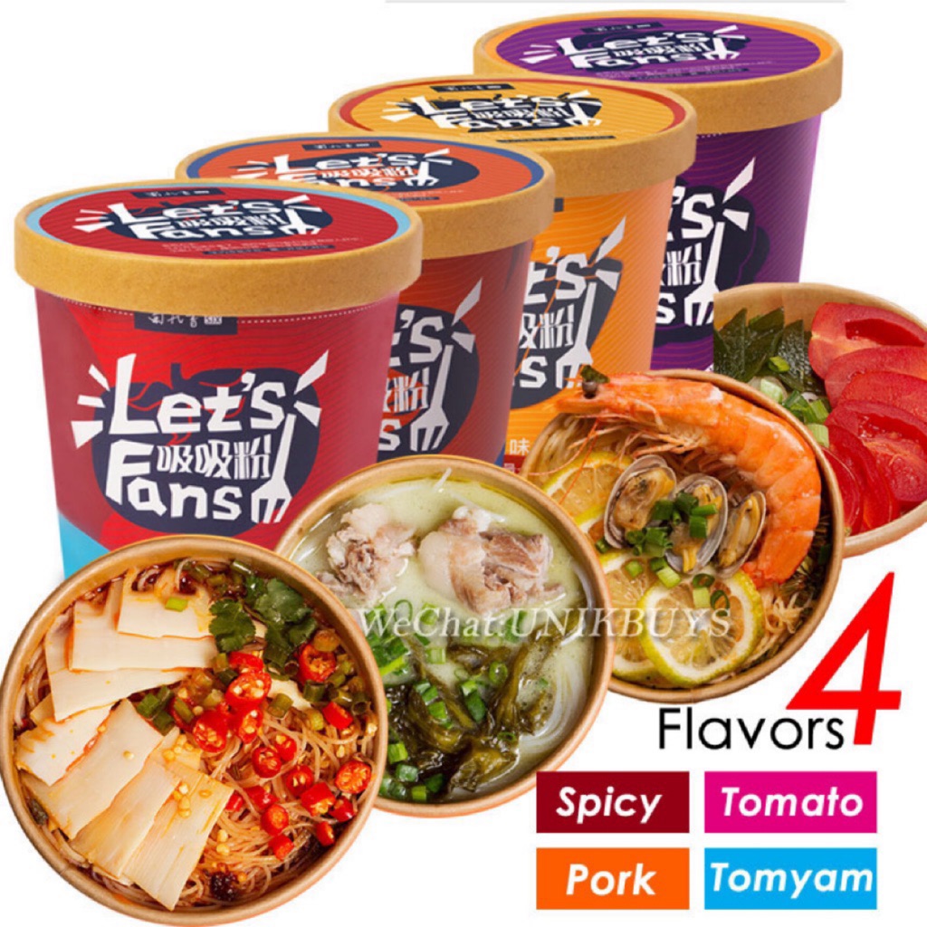 Instant Hot Pot Bee Hoon Noodles 4 Flavors Spciy/Tomyam/Tomato/Pork Rib ...