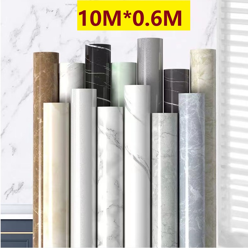 10M Kitchen Wall Stickers Oil-proof DIY Self Adhesive Wallpaper Bathroom Waterproof PVC Floor ...