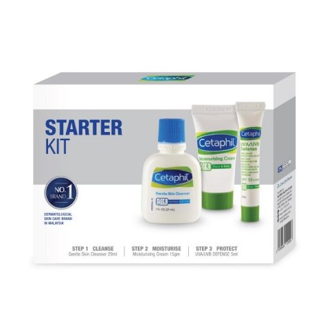 CETAPHIL Starter Kit 2 or 3 items (Cleanser 29ml + Moisturising Cream ...