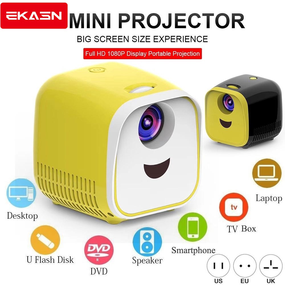 EKASN L1 Mini Projector 1080P Full HD LED Movie Projector | Shopee ...