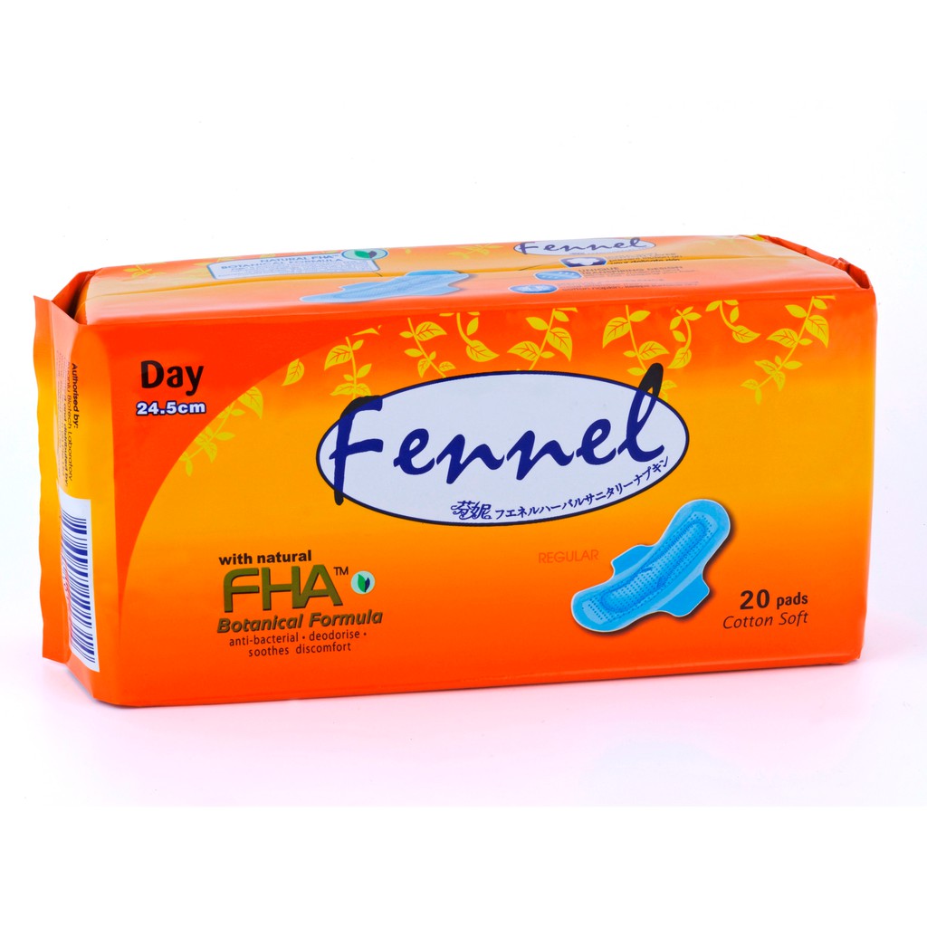 Fennel Herbal Cottony Regular Day 20s Sanitary Pad: Antibacterial ...