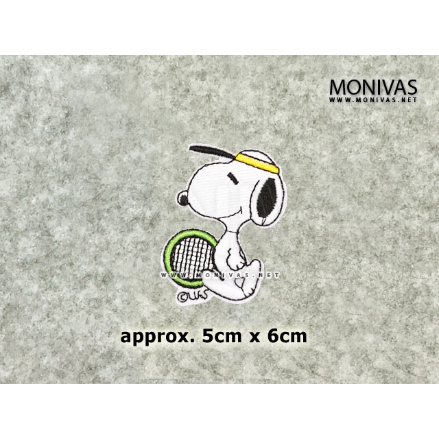 Tennis Snoopy Iron On Patch DIY Peanuts Embroidery Applique Decorations ...