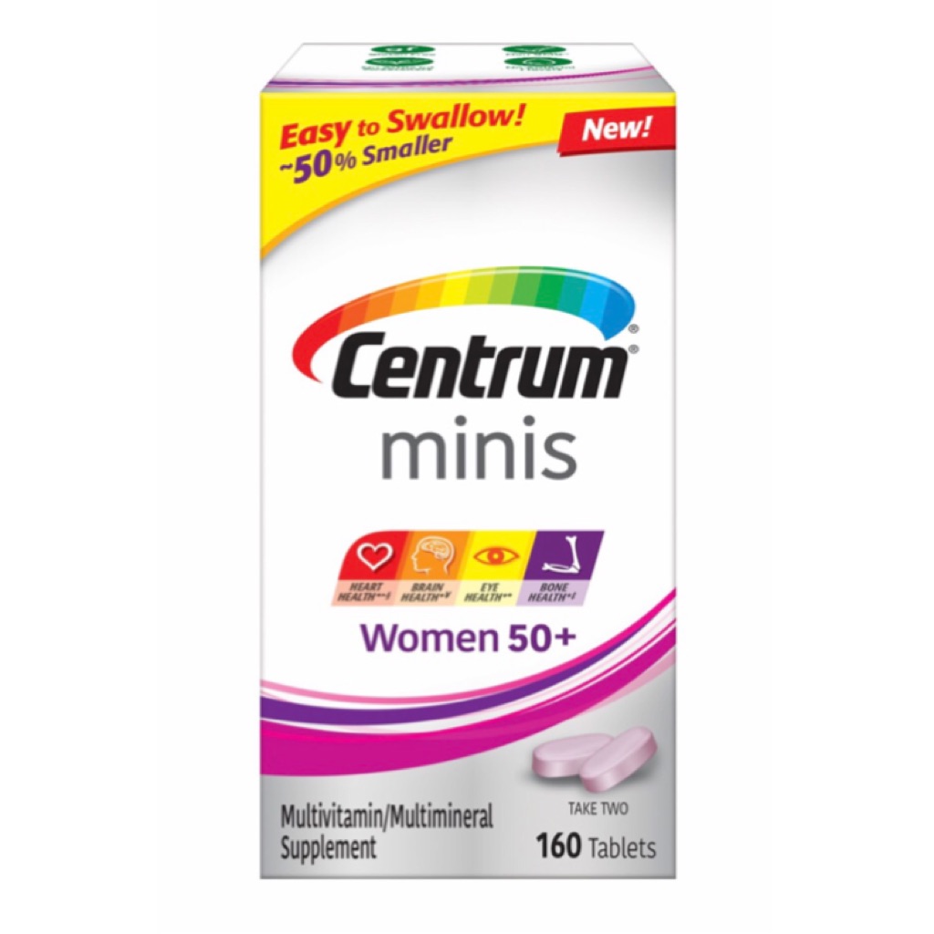 Centrum Minis Women 50+ (160 Count) Multivitamin/Multimineral ...