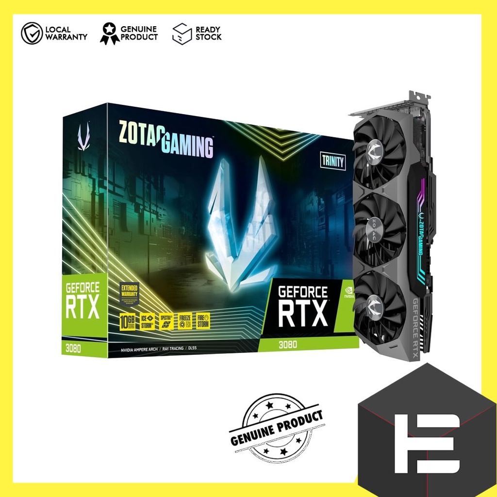 ZOTAC RTX 3080 TRINITY OC 10GB / TRINITY OC 12GB GDDR6X | Shopee Singapore