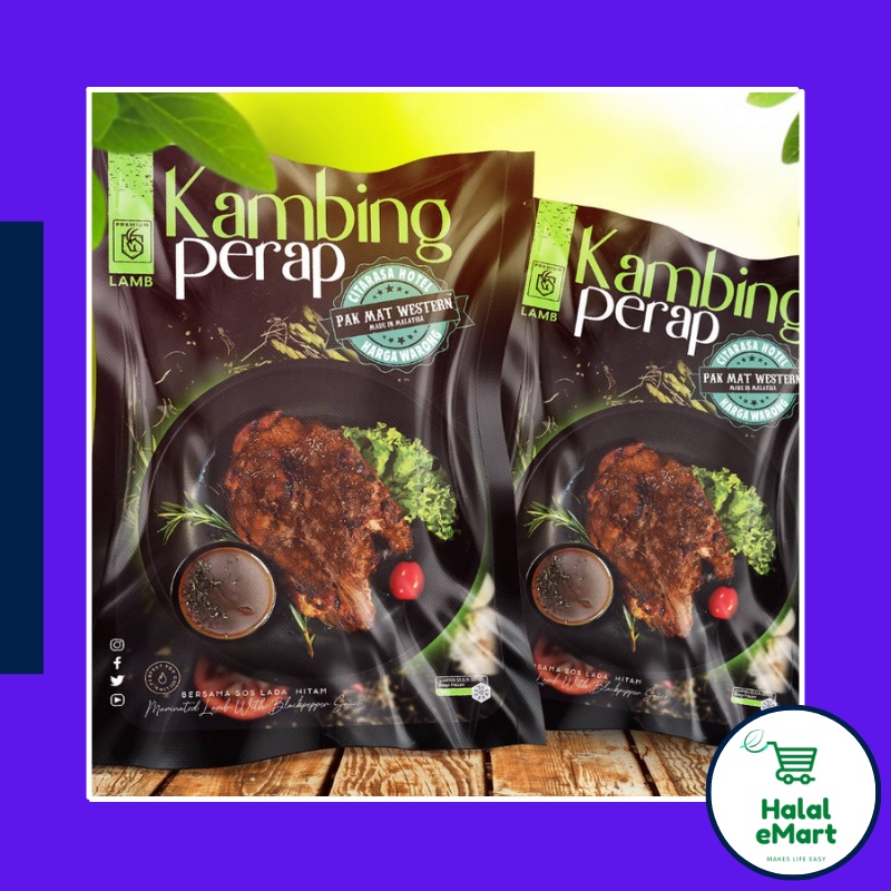 Pak Mat Western Halal Frozen Marinated Lamb/ Kambing Perap | Shopee ...