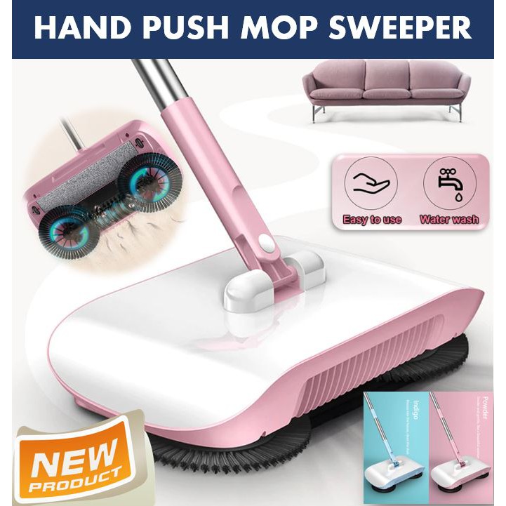 Hand Push Mop Sweeper All-in-one Mop Sweeper Magic Broom Dustpan ...