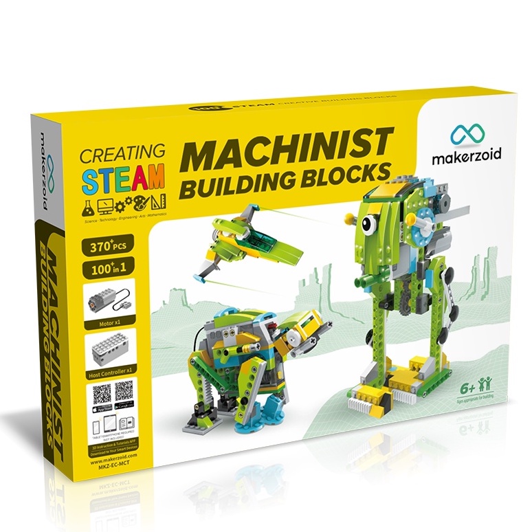 Makerzoid Coding Machinist Building Blocks for Kids 6+ years old DIY ...