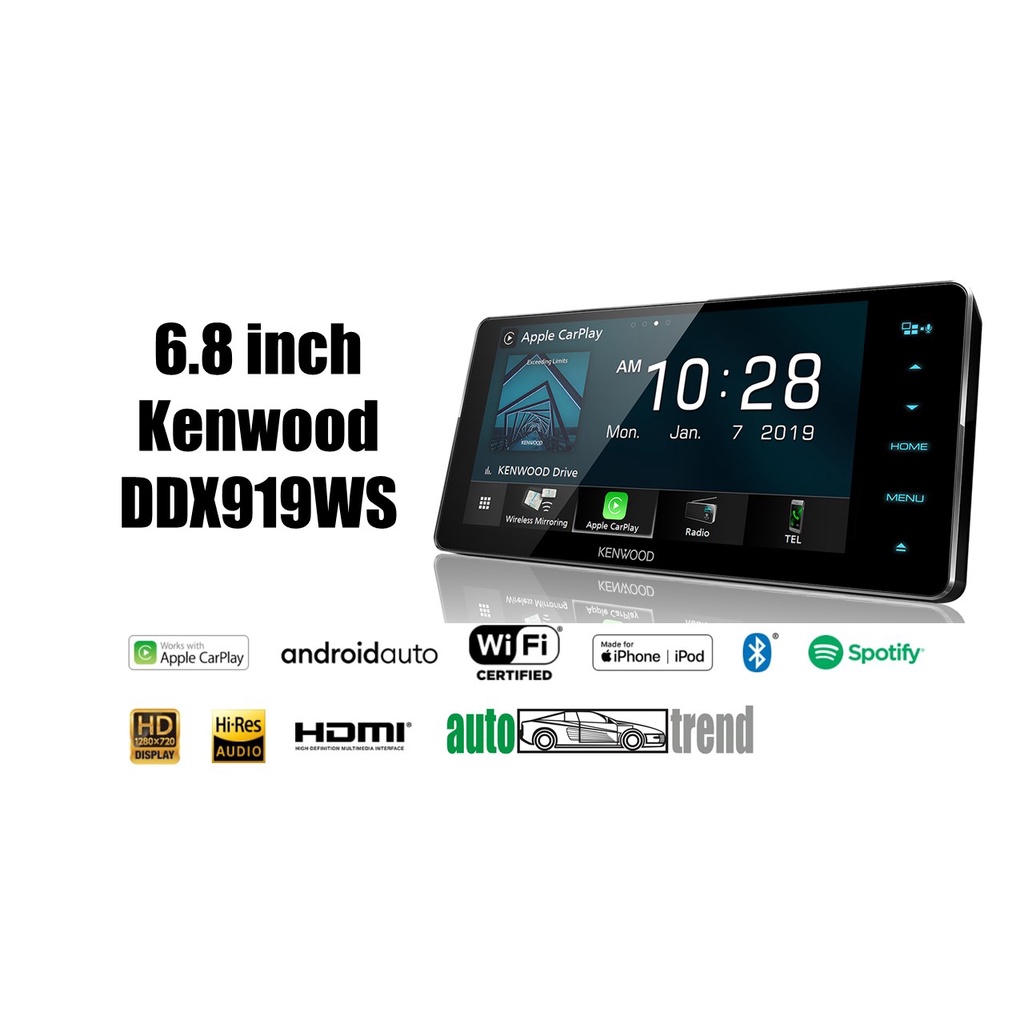 Kenwood DDX919WS AV Receiver with 6.8 inch High Definition Display Carplay Android Auto | Shopee ...