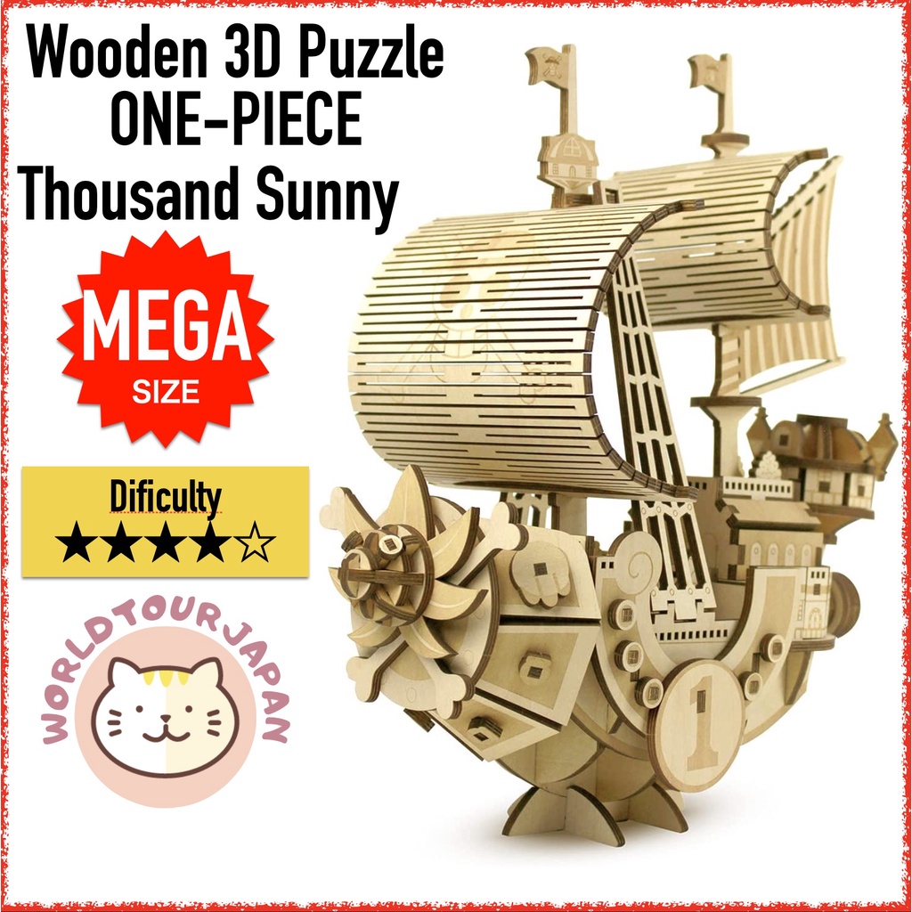 One Piece Officially Licensed Product / KI-GU-MI Wooden 3D Puzzle ...