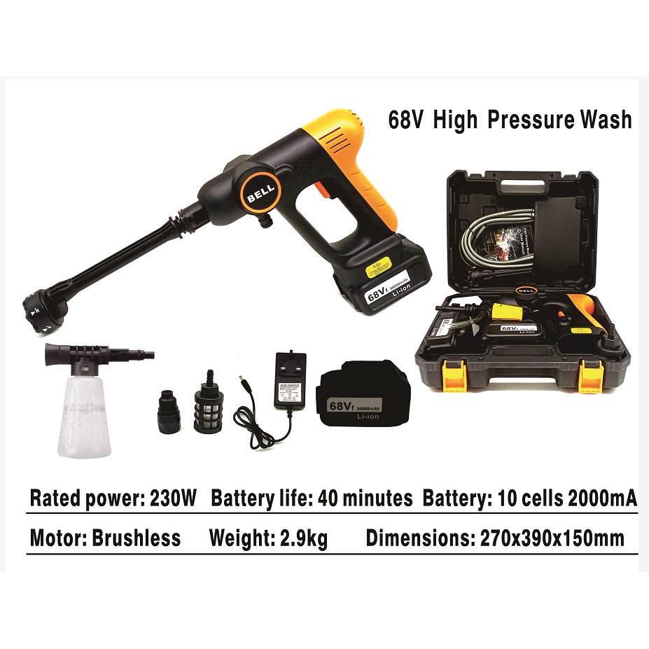 Washing Machine 68V Handheld Wireless Car Washer Lithium-Ion Cordless ...