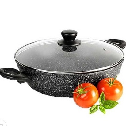 EQUIP: MARBLE NON-STICK COOKERWARE 28CM SAUTE PAN WITH LIDS (4.5L ...