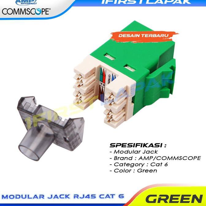 New RJ45 CAT 6 Commscope AMP Jack Modular CAT 6 UTP FTP RJ45 Jack ...