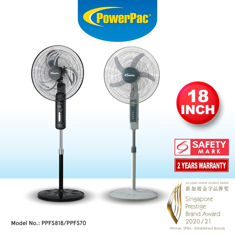 PowerPac Stand Fan 18 inch Standing fan (PPFS818/PPFS70) | Shopee Singapore