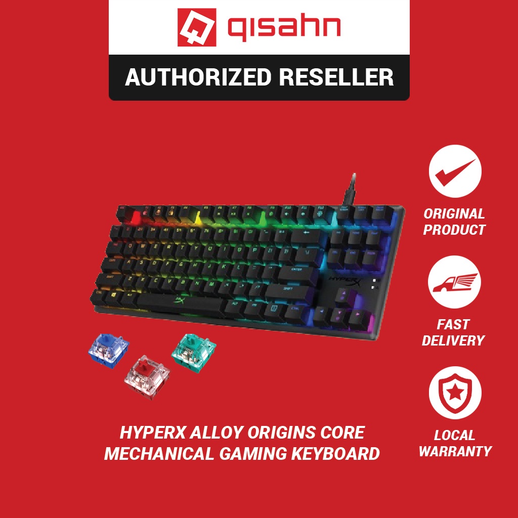 HyperX Alloy Origins Core Tenkeyless RGB Mechanical Gaming Keyboard ...