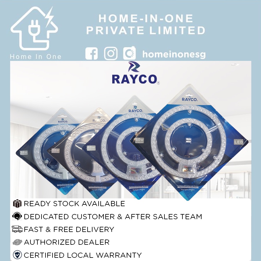 RAYCO 24/36/48/60W LED PANEL SINGLE TONE DAYLIGHT / TRI-COLOUR | Shopee ...