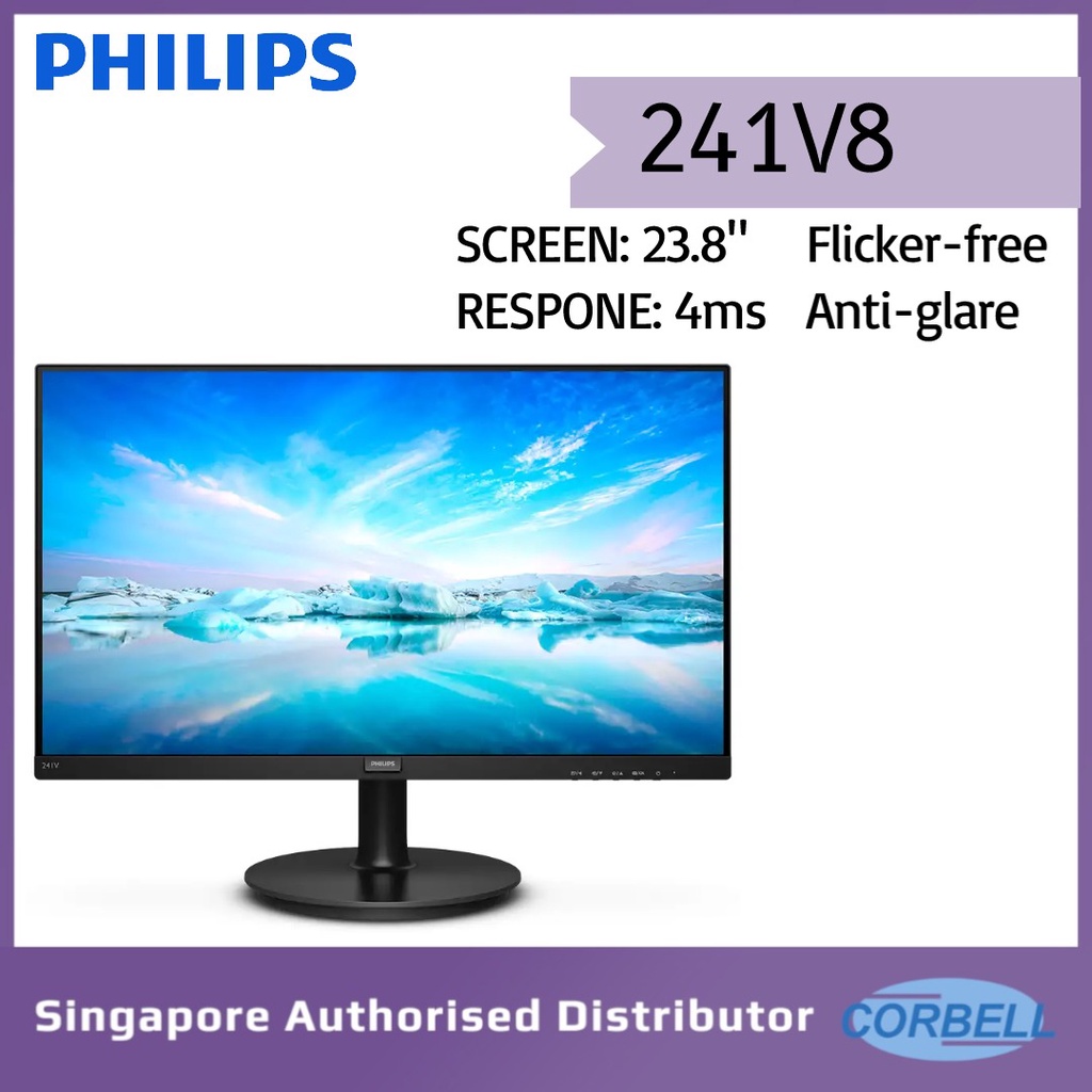 PHILIPS 241V8 23.8" MONITOR WIDE LCD MONITOR | VGA | HDMI | IPS ...