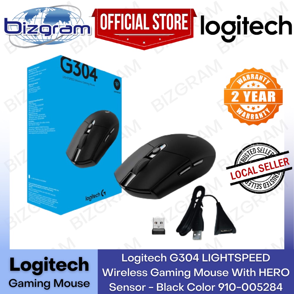 Logitech G304 LIGHTSPEED Wireless Gaming Mouse With HERO Sensor - Black ...