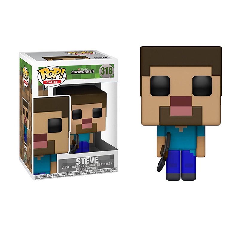 Cartoon Game Minecraft Funko POP Creeper Steve Vinyl Action Figures ...