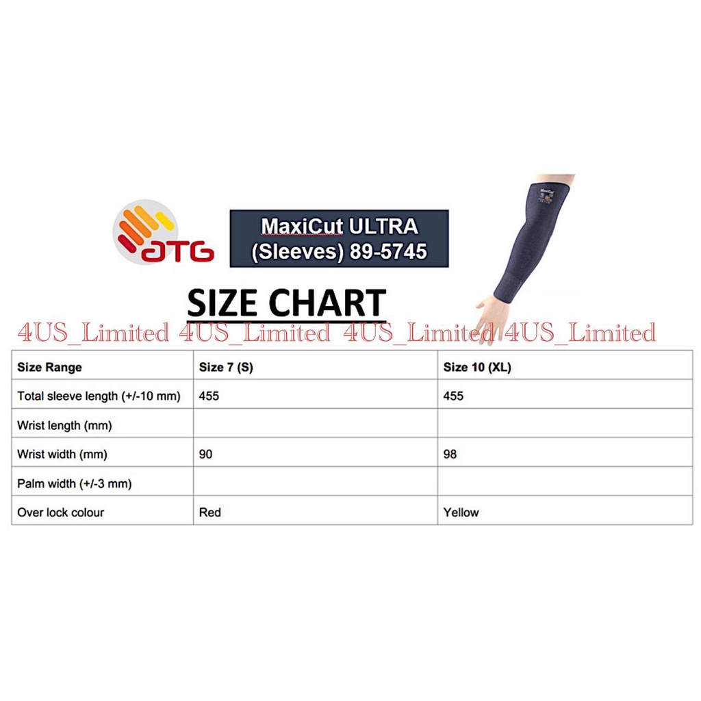 MaxiCut ULTRA 89-5745 Anti-Cut SLEEVES - Cut resistance protection for ...