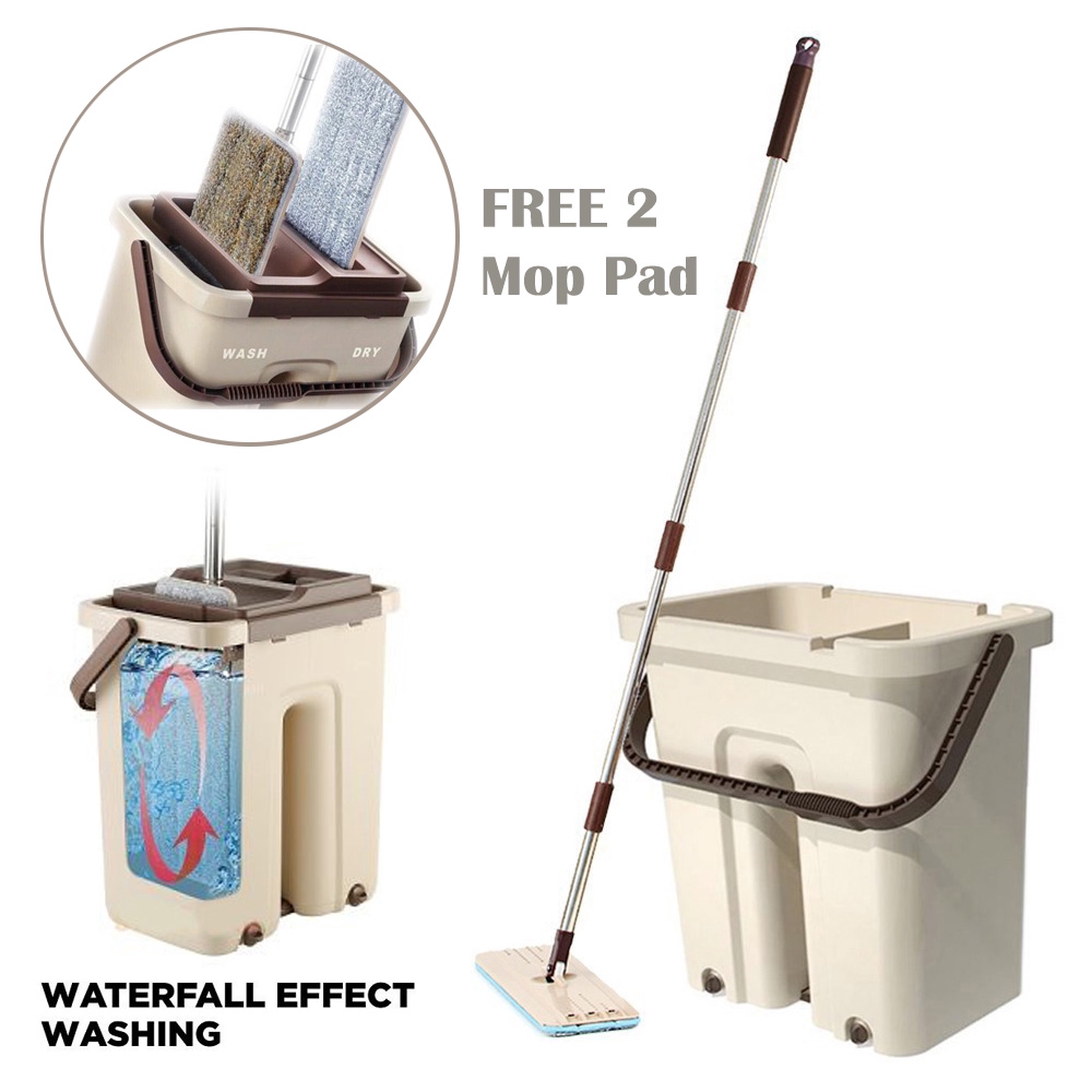 2 in 1 Scratch Mop With Bucket Self Clean Wash And Squeeze Dry Scratch ...