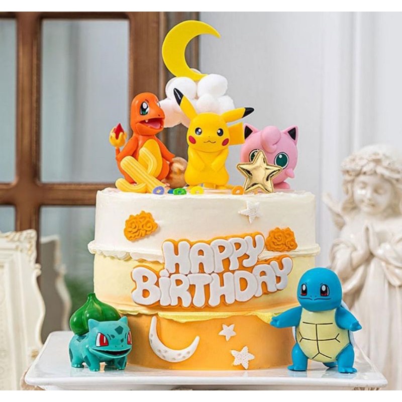Pokemon 6pcs Figurines with Poke ball Cake Topper Set | Shopee Singapore