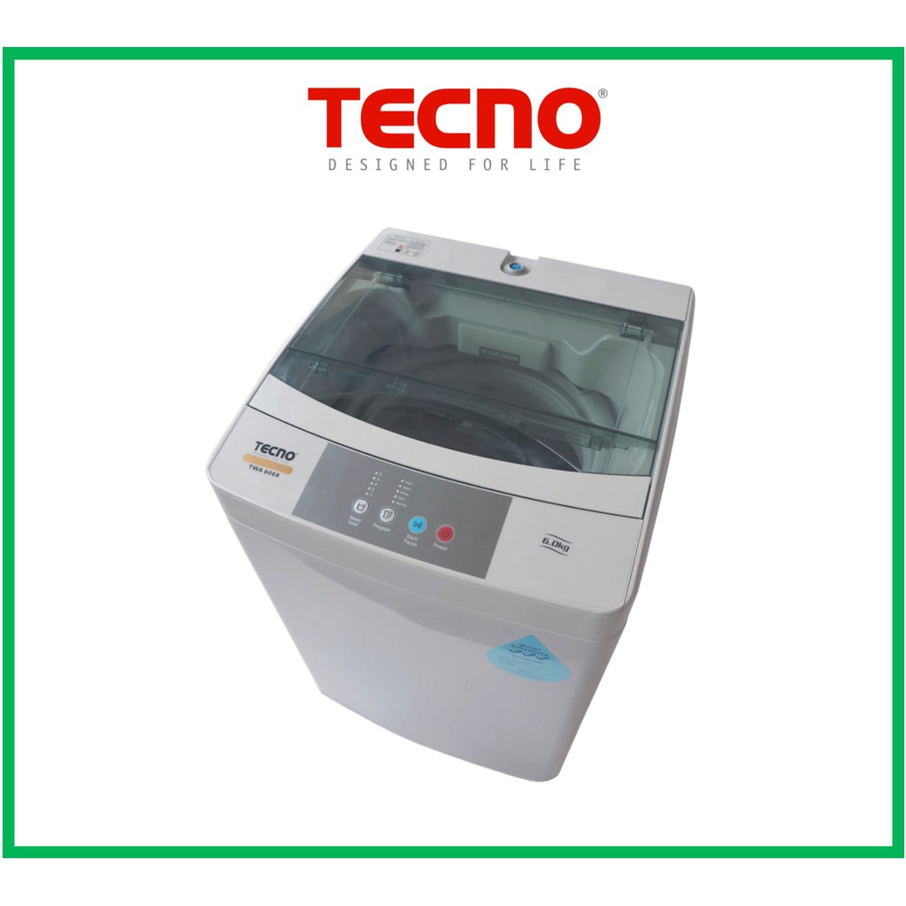 TECNO 6.0kg TWA 6068 Top Load Fully Automatic Washer / Washing Machine ...