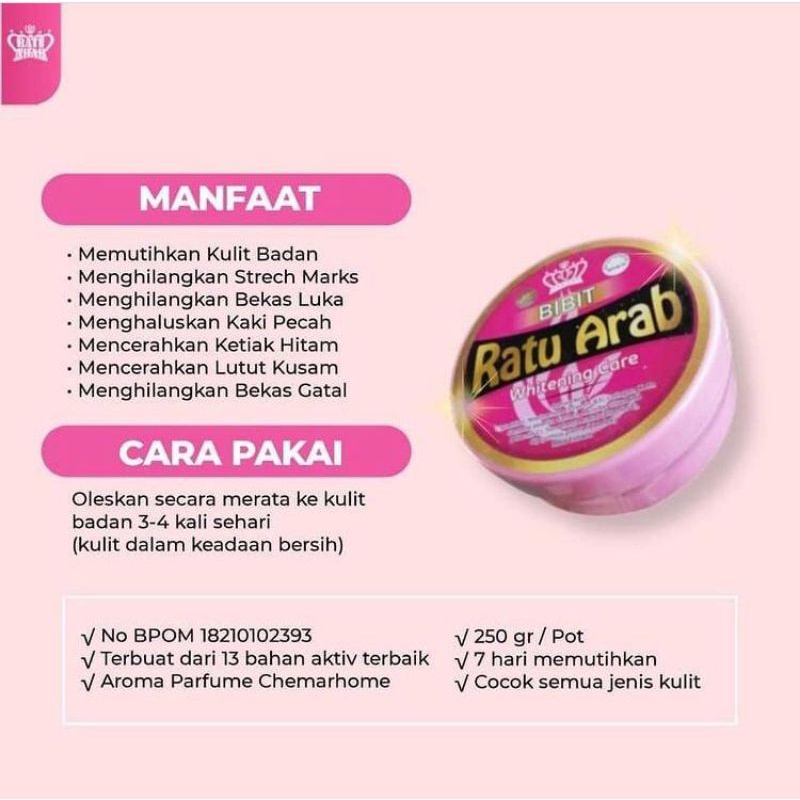 BIBIT RATU ARAB /LOTION RATU ARAB | Shopee Singapore