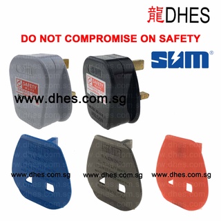 SUM 13A 3 Pin Socket Plug White Black Plug Key Singapore Safety Mark ...