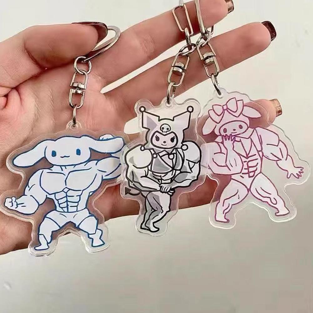 Sanrio Acrylic Anime Kuromi Mymelody Cinnamoroll Kawaii Muscle Fitness ...