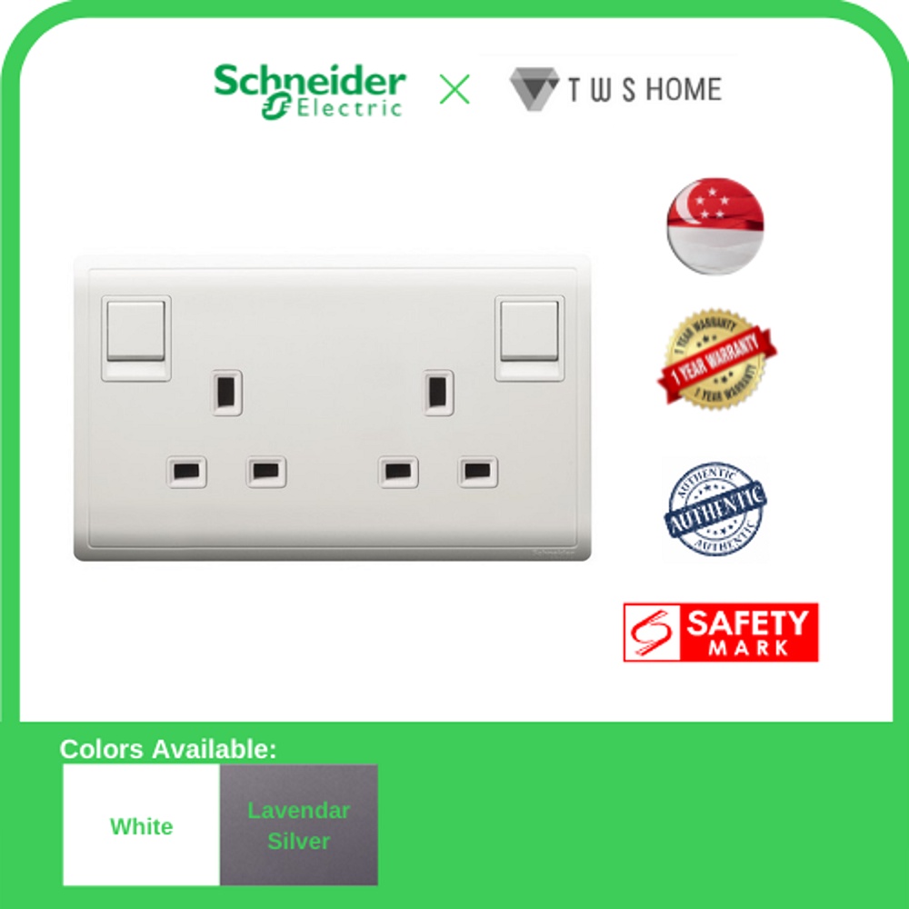 Pieno- 13A Twin Gang Single Pole Switched Socket | Shopee Singapore