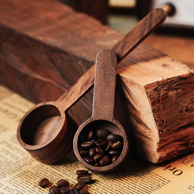 8g 10g Wooden Measuring Spoon Black Walnut Wood Coffee Scoop Tea Scoop ...