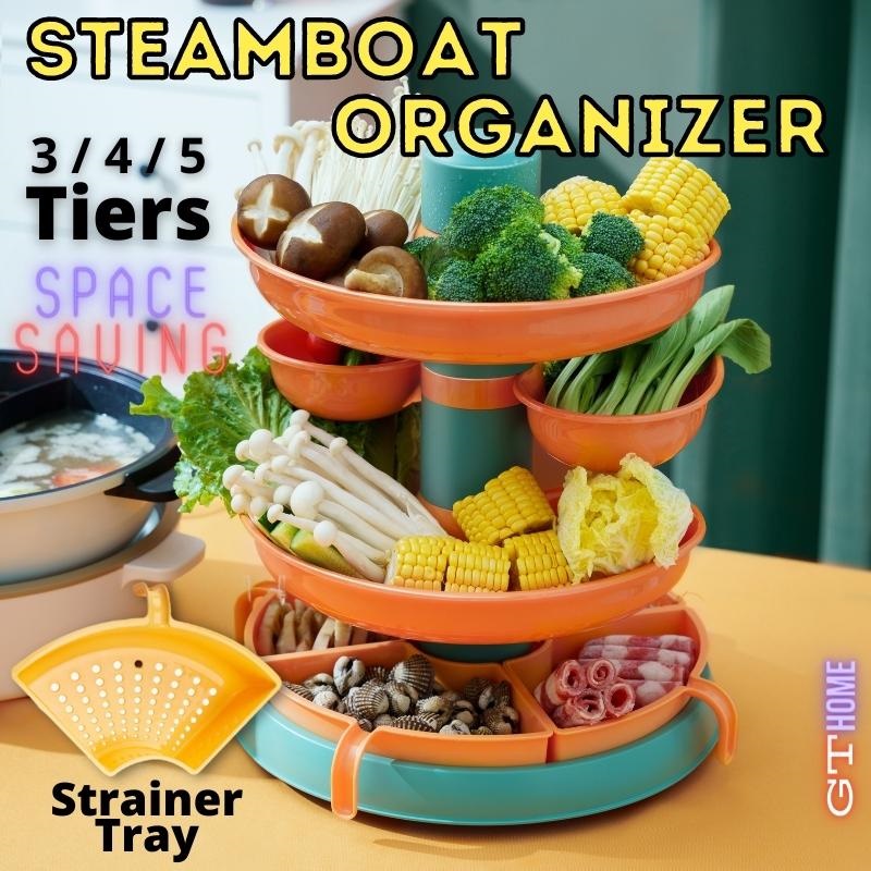 CNY Steamboat / Hot Pot Food Organizer Space Saving Food Organizer help ...