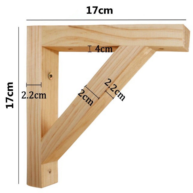 Customized Solid Wood Tripod Wall Bracket Log Triangle Bracket Flat ...