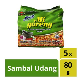Ibumie Always Mi Goreng Sambal Udang (5'S X 80G) [Malaysia] | Shopee ...