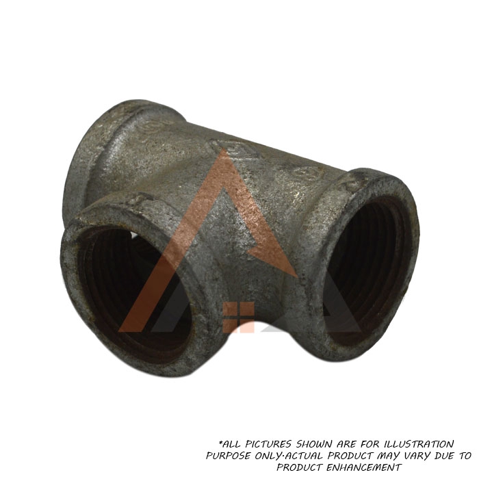 GI Fitting Equal Tee Pipe Connector Penyambung Paip 1/2" (15MM) - 1" (25MM) | Shopee Singapore