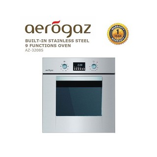Aerogaz Built-in Stainless Steel 9 Functions Oven AZ-3208S | Shopee Singapore