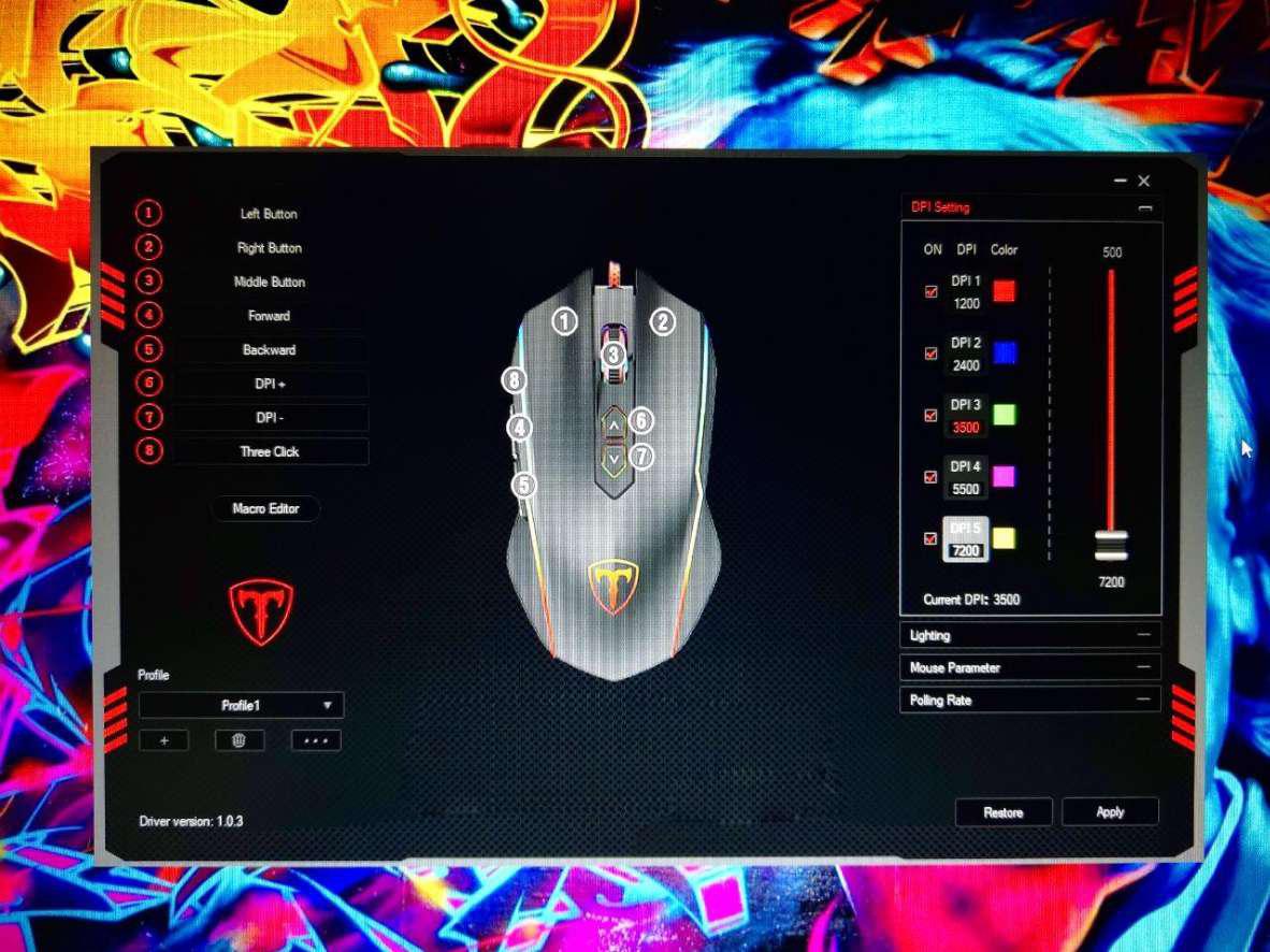 VICTSING Gaming Mouse Wired 8 Programmable Buttons Chroma RGB Backlit ...