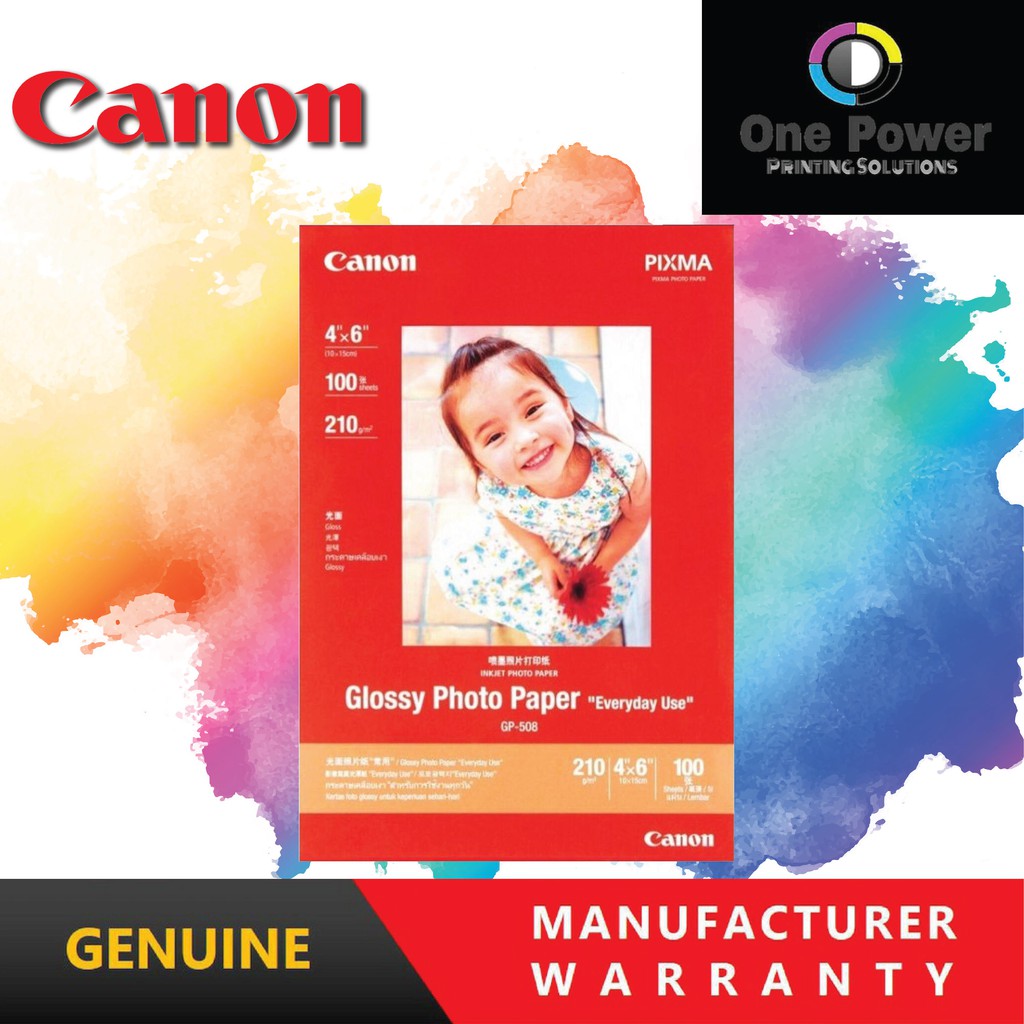 Canon Original 4R Glossy Photo Paper (100 sheet) 210GSM | Shopee Singapore