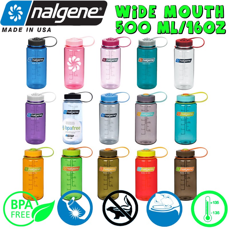 NALGENE WATER BOTTLES - WIDE MOUTH 500ML / 16 OZ | Shopee Singapore