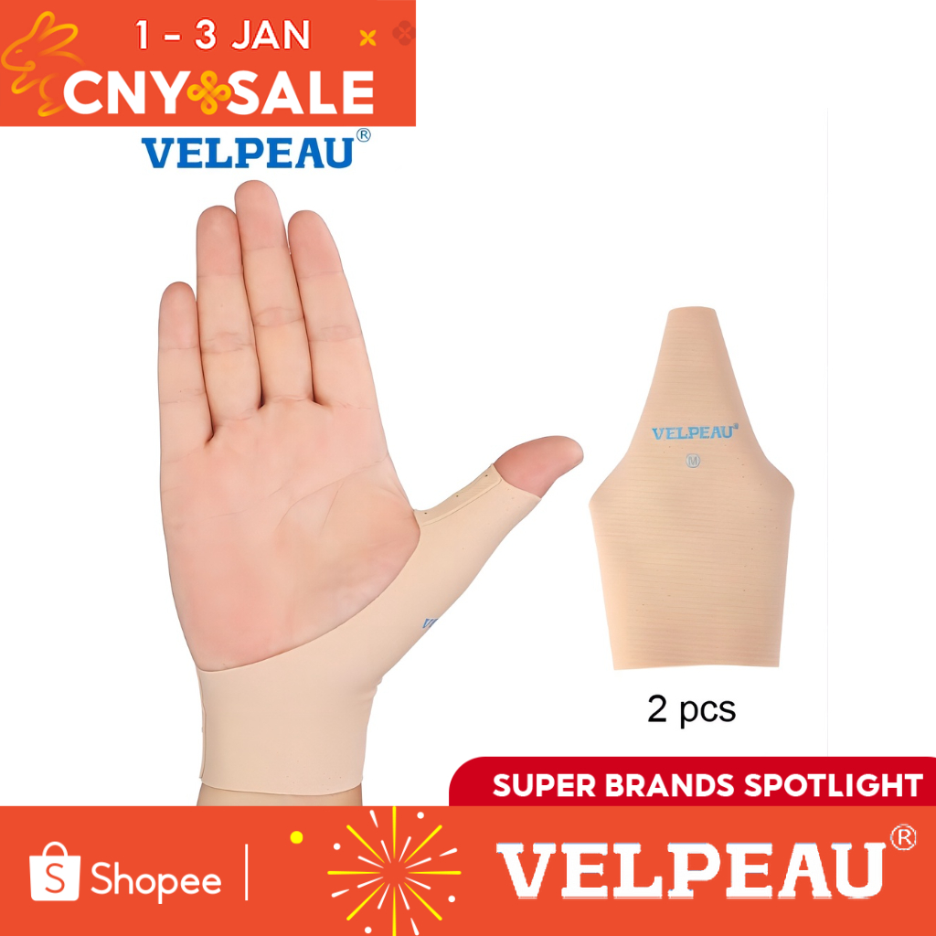 VELPEAU Elastic Thumb Support Brace Liner (Pack of 2) - Waterproof Soft ...