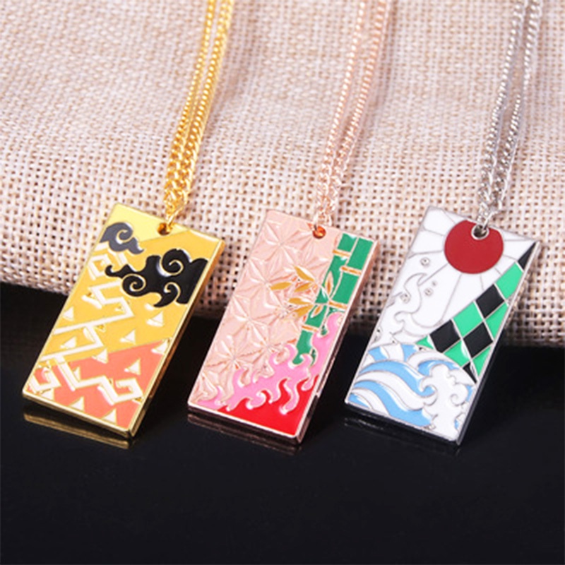 Anime Demon Slayer Necklace Kimetsu No Yaiba Metal Pendants Necklace ...