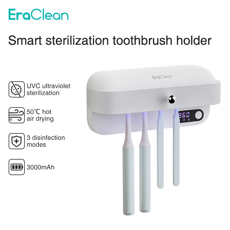 EraClean XD-TB01 Toothbrush UV Sterilizer Wall Mounted Tooth Brush ...