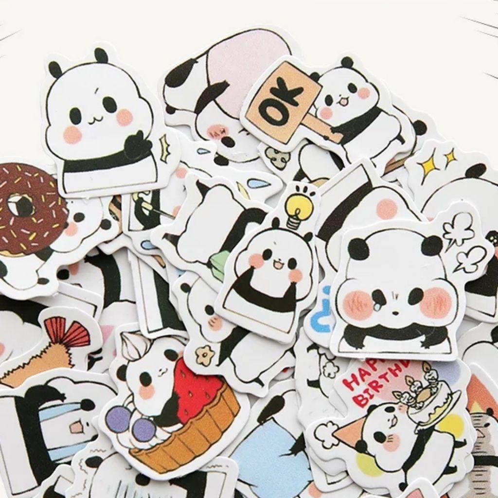[In stock] 40 pcs cute panda stickers pack | Shopee Singapore