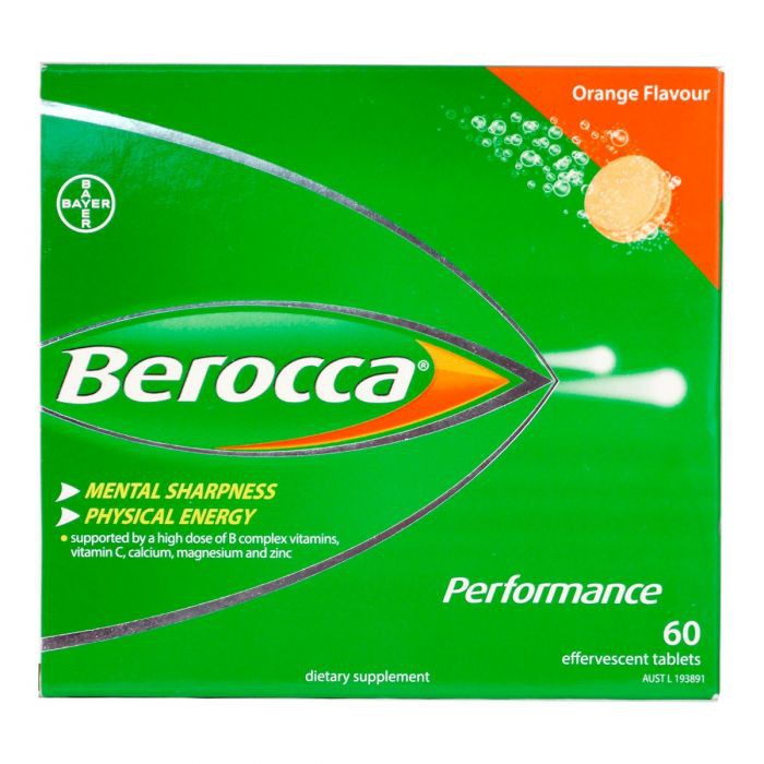 Berocca Vitamin C Effervescent 60's - Orange/Raspberry Blackcurrant ...