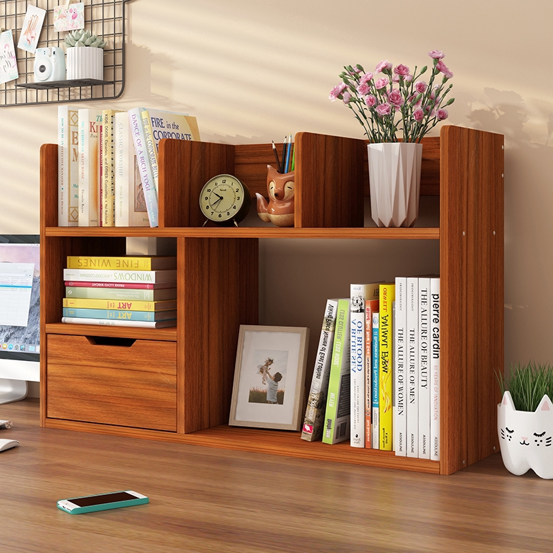 Bookshelf Desk Simple Student Bookcase Desk Desk Desk Storage Shelf ...