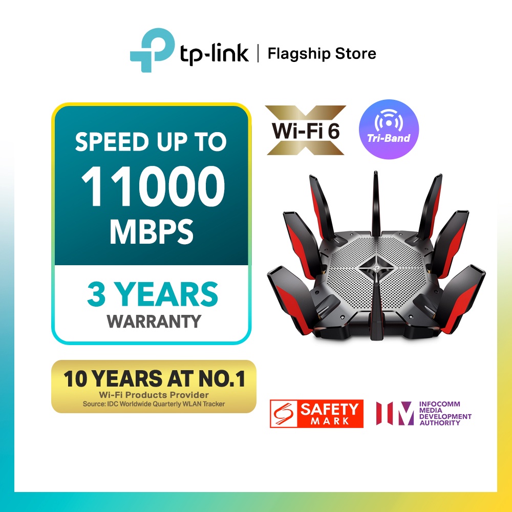 TP-LINK Archer AX11000 AX11000 Tri Band OFDMA MU-MIMO Gigabit Wireless ...